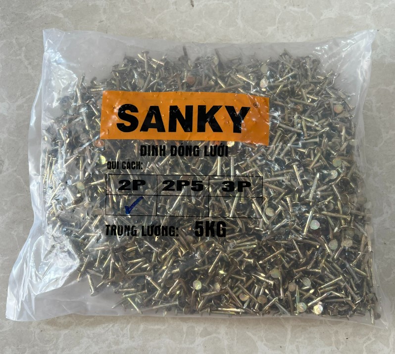 Đinh dù đóng lưới Sanky (đinh xi vàng) (10kg/bao)